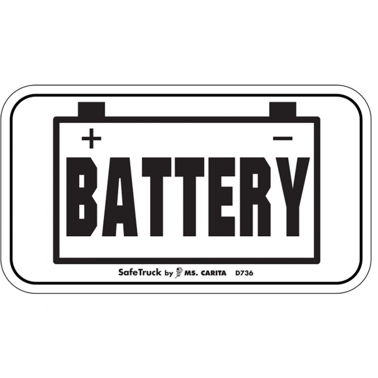 BATTERY DECAL - Ms. Carita Safetruck