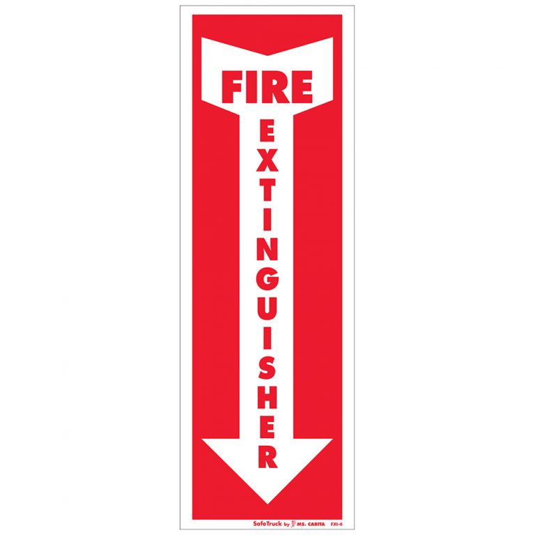 FIRE EXTING W/ARROW - Ms. Carita Safetruck