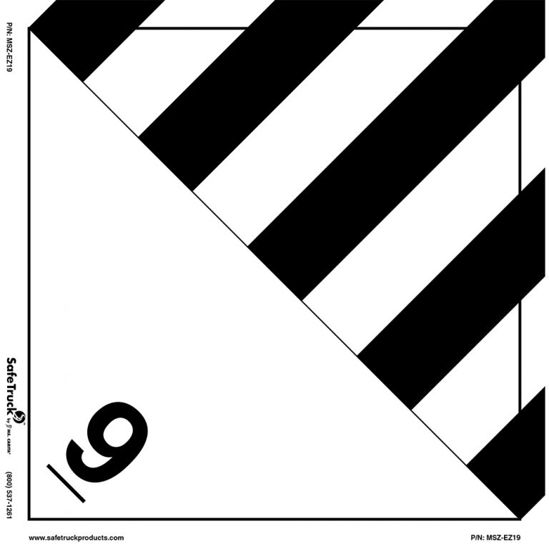 DANGEROUS GOODS 9 DECAL - Ms. Carita Safetruck