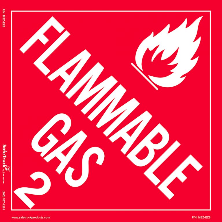 FLAMMABLE GAS 2 DECAL - Ms. Carita Safetruck