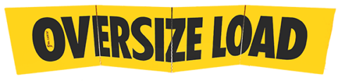 18" x 84" OVERSIZE LOAD TRI-HINGED ALUMINUM SIGN - Ms. Carita Safetruck